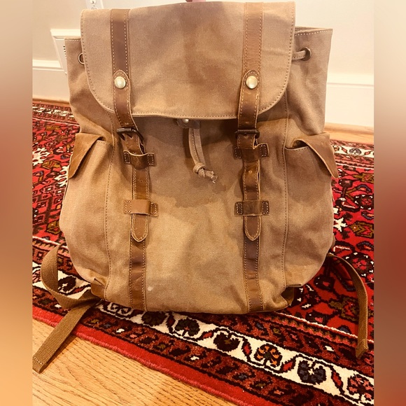 Bags | Guang Tong Canvas Backpack | Poshmark